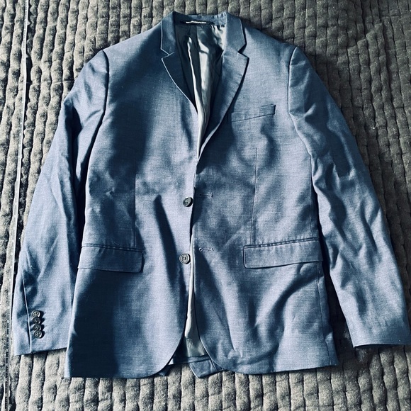 H&M | Suits & Blazers | Hm Skinny Fit Mens Blue 3 Piece Suit 4r Jacket ...